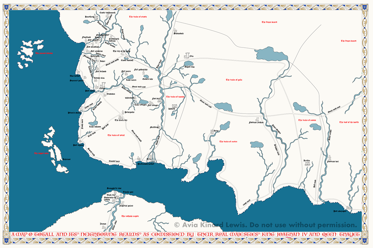 Avia Lewis, graphic designer for film - Passion Project: Tortall Map