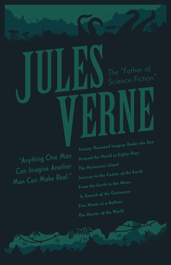 Brennan Felker - Jules Verne: Great Authors Poster