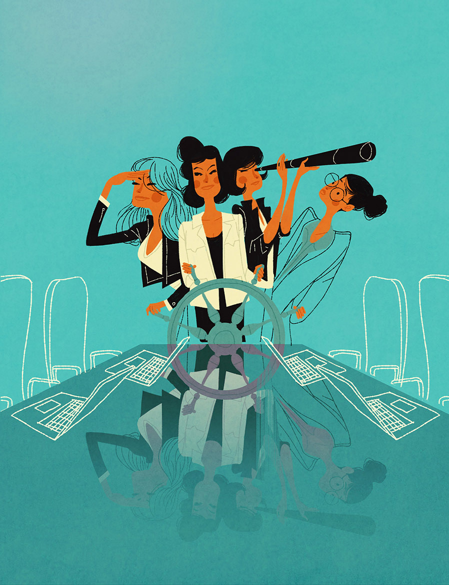 Emanuel Wiemans: Illustration, animation and storyboards - woman in charge