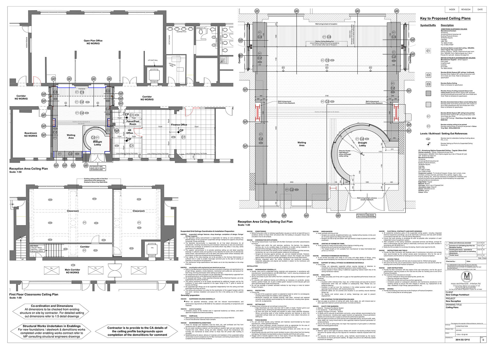 Moss Architecture . Interiors Ltd - Reception & Academic Office