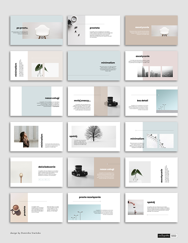Nowoczesne prezentacje i projekty graficzne - Minimalistyczna prezentacja