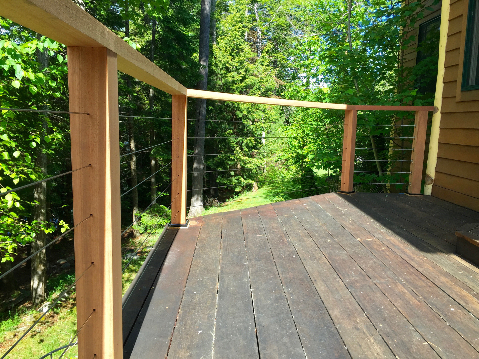 Peter Hollander - Mahogany and Steel Cable Deck Railing