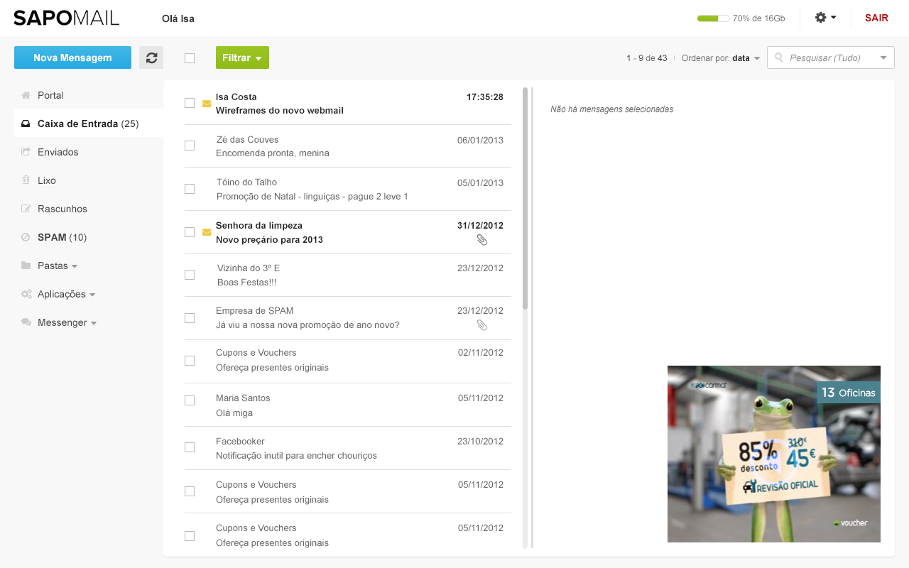 Isa Costa - sapo mail