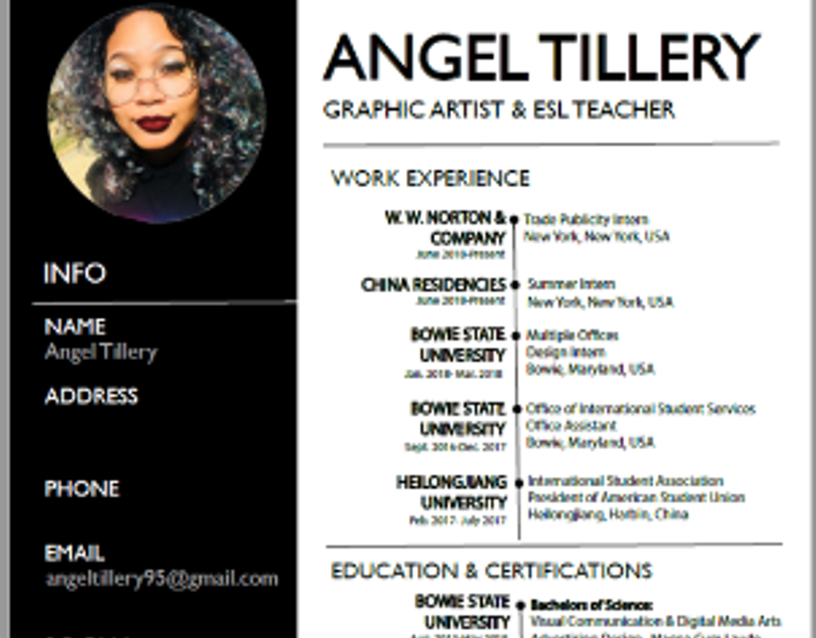 Angel Tillery - Resume Example