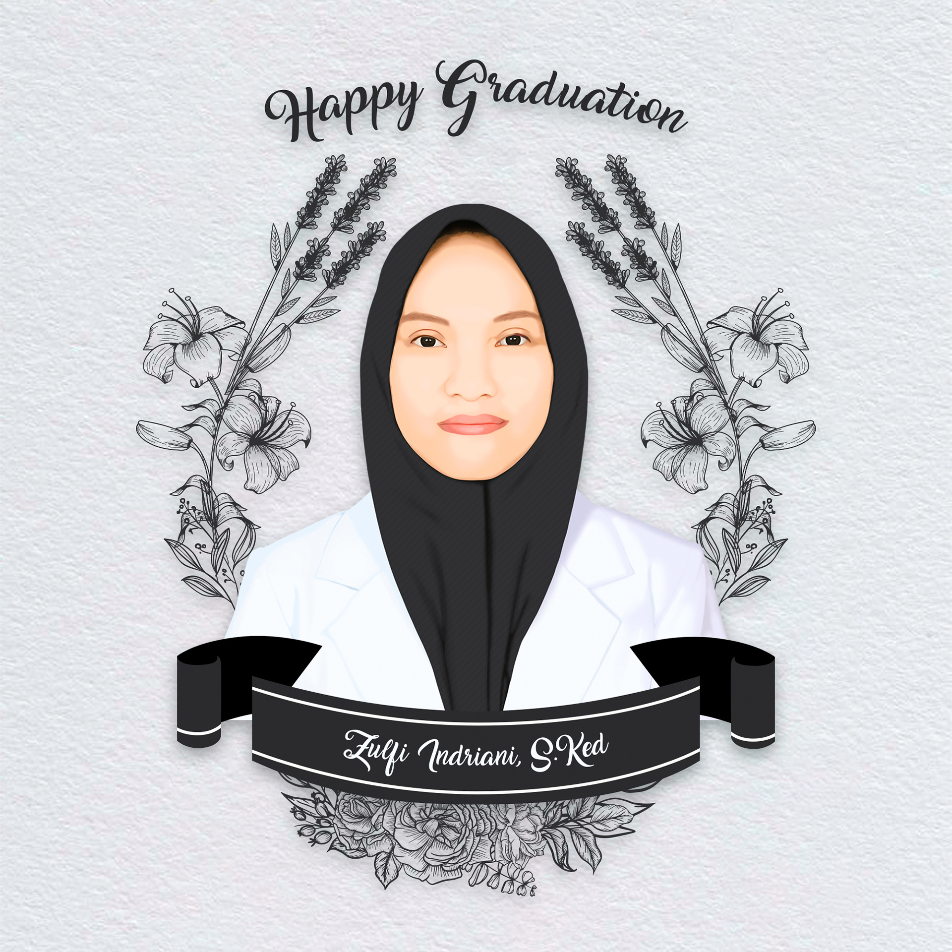 Yusuf Affandi - Graduation Gift Vector Cartoon