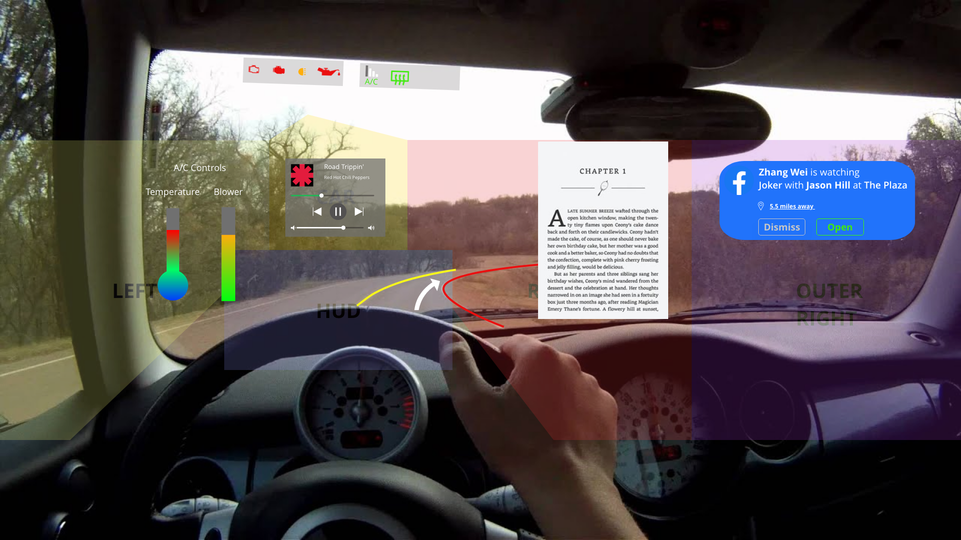 Kshitij's Portfolio - Interacting with an Augmented Windshield in VR