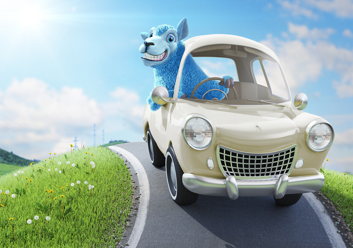 COURTNEY HOPKINSON - Baa-rney the Sheep - 3D furry character breakdown