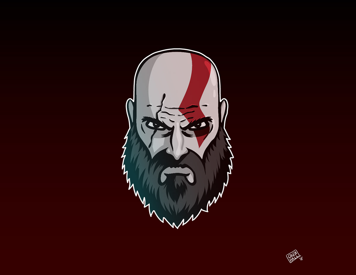 Caleb Hall - Kratos Vector Illustration