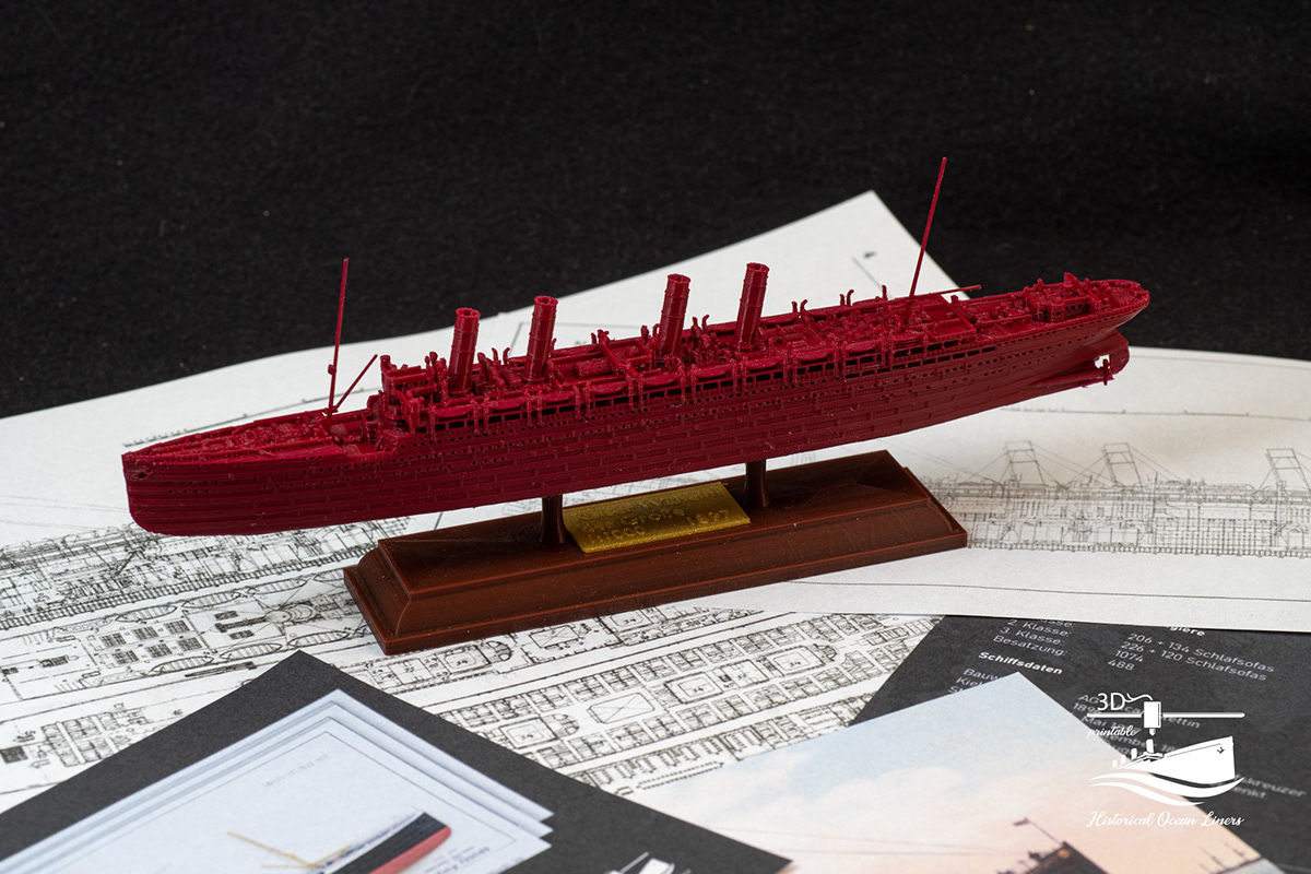 3D printed historical ocean liners - SS Kaiser Wilhelm der Grosse