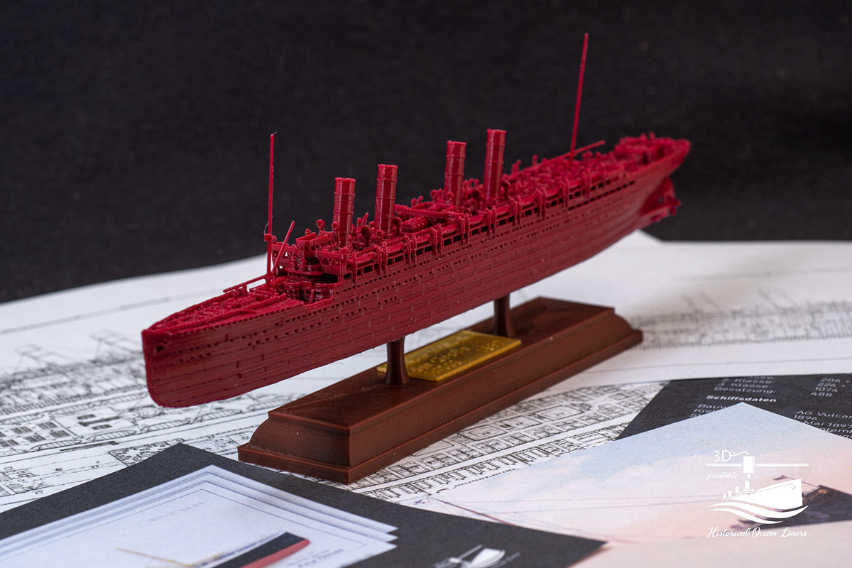 3D printed historical ocean liners - SS Kaiser Wilhelm der Grosse