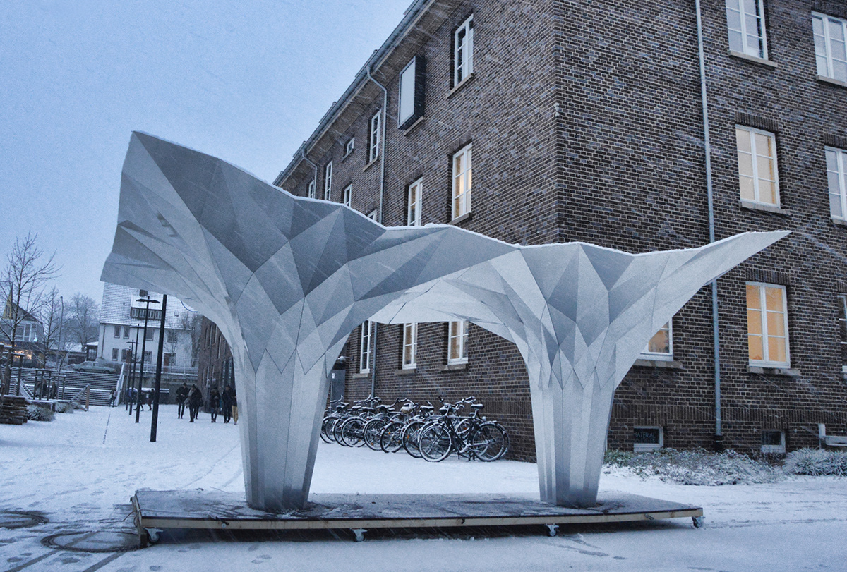 Tal Friedman - parametric architecture - origami pavilion