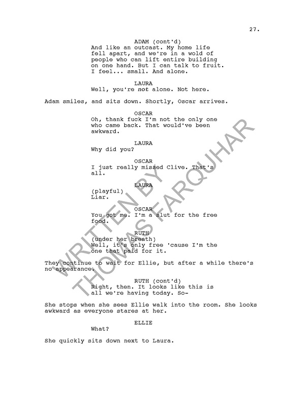 Tom Farquhar - POWER (Treatment and Pilot Episode Script Sample)