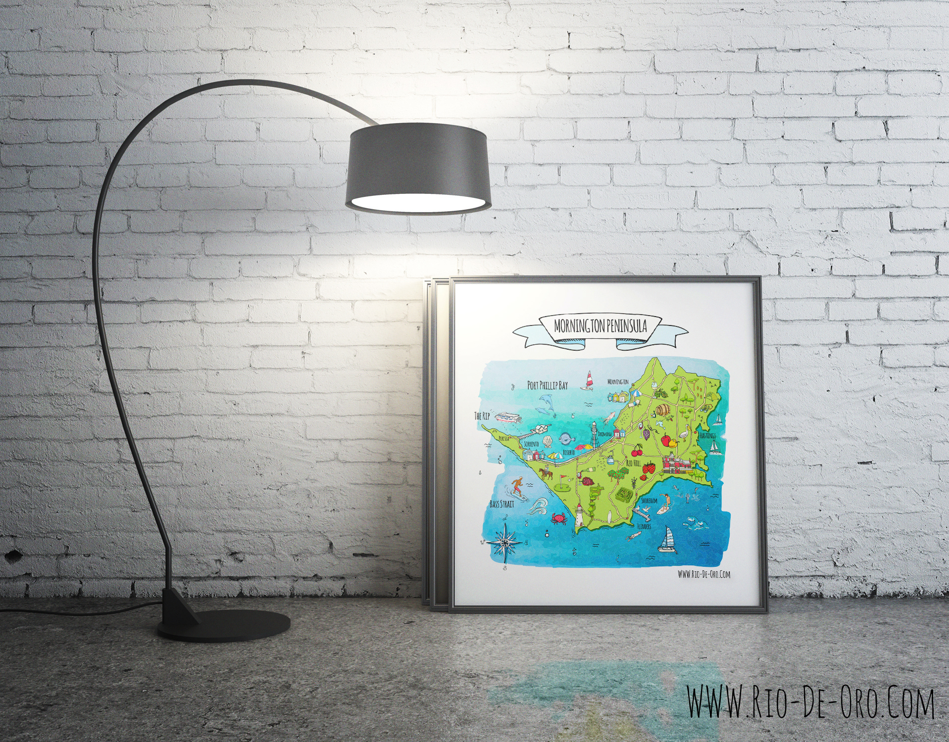 Natalia Pankina - Mornington Peninsula cartoon map