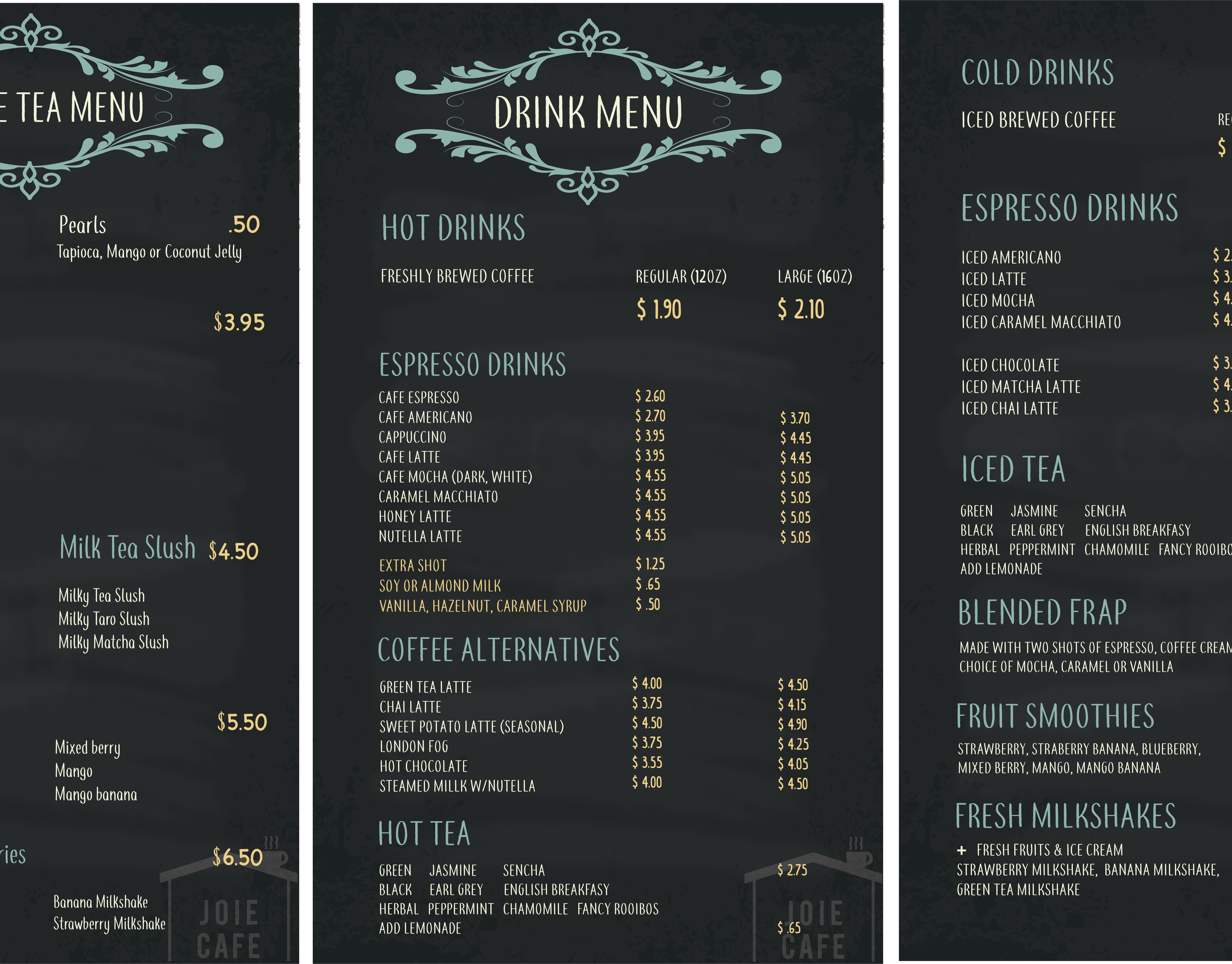Elaine Yim - Menu layout Design
