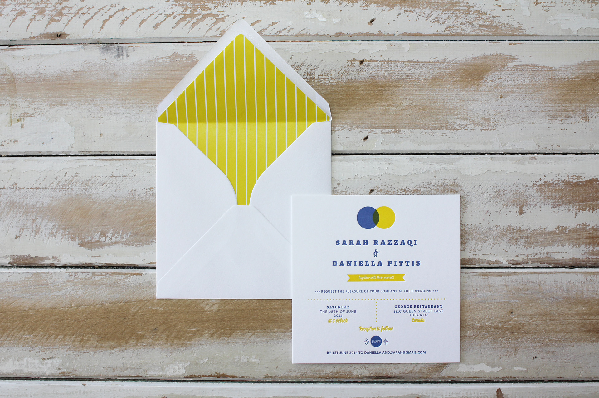 Georgia Mather - Sarah & Daniella Wedding Invitation