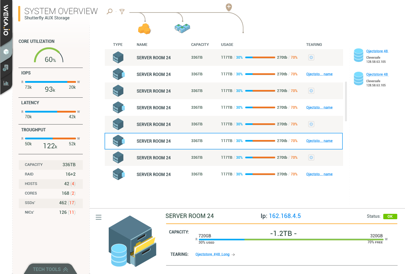 Alpivan - Weka.io Cloud storage UI UX design, Web App _2016