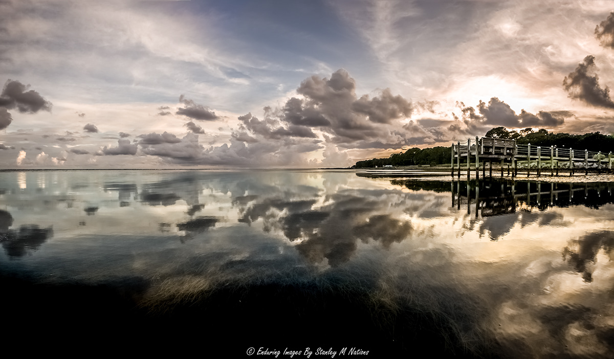 Enduring Images by Stanley Nations - Half Moon Sunset From The Pier