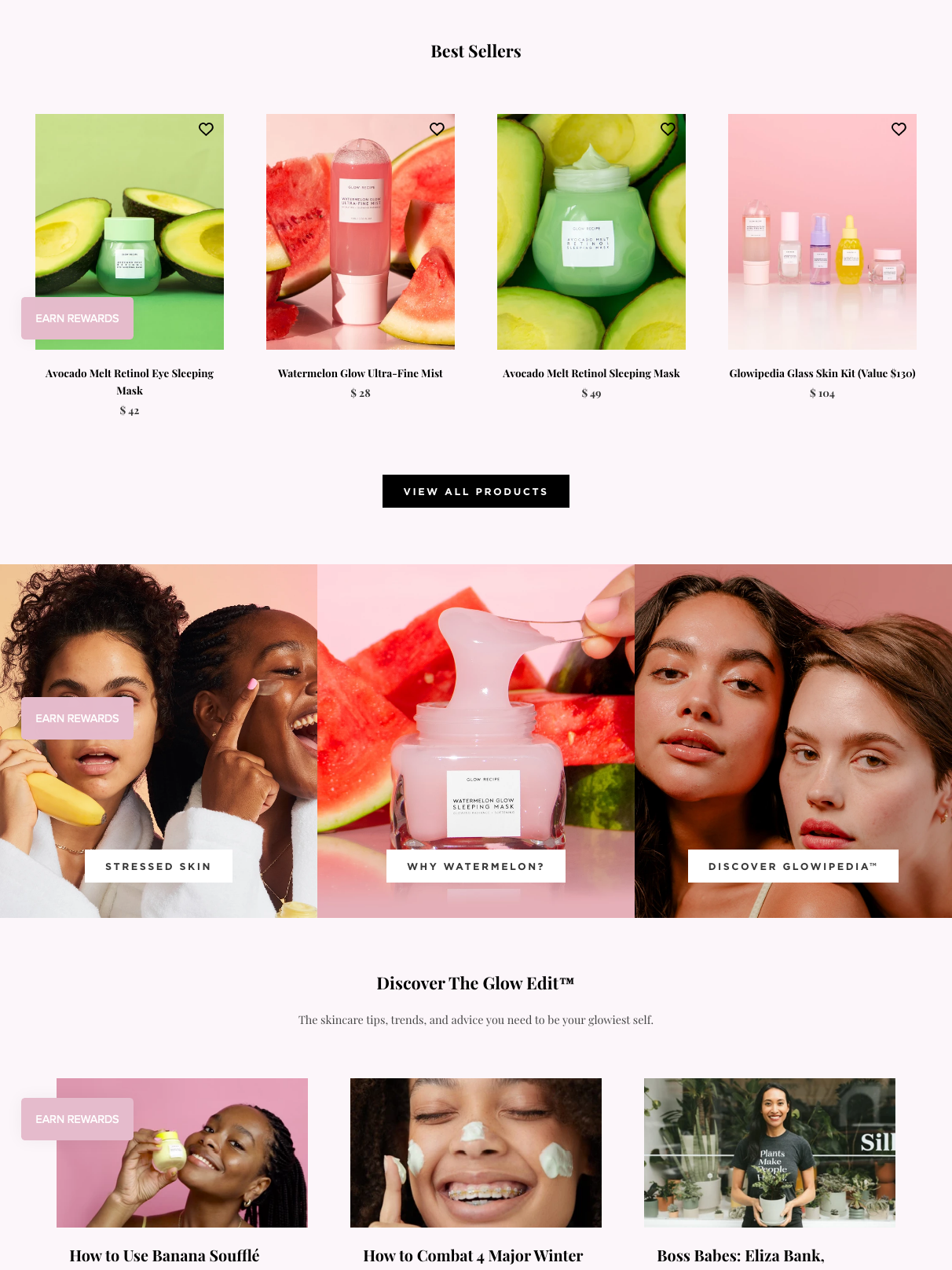 Sarah Apollo - Glow Recipe Website