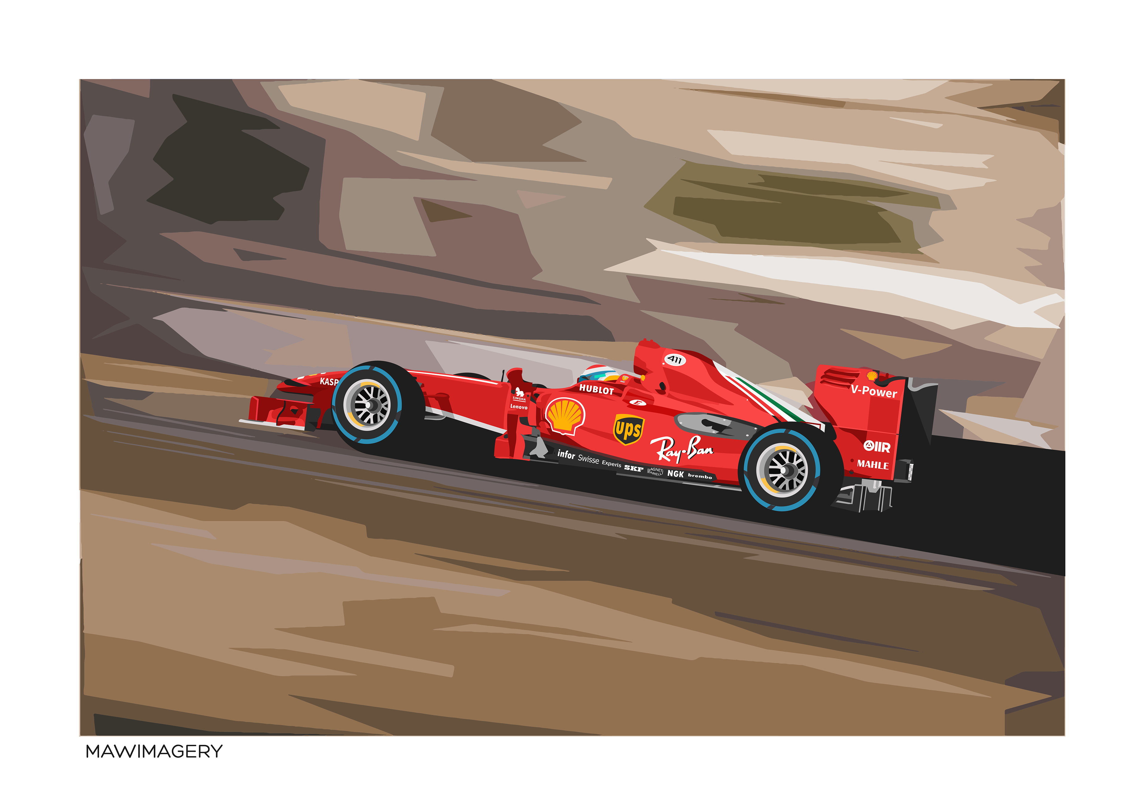 mawimagery - Ferrari Formula 1 Digital Illustrations