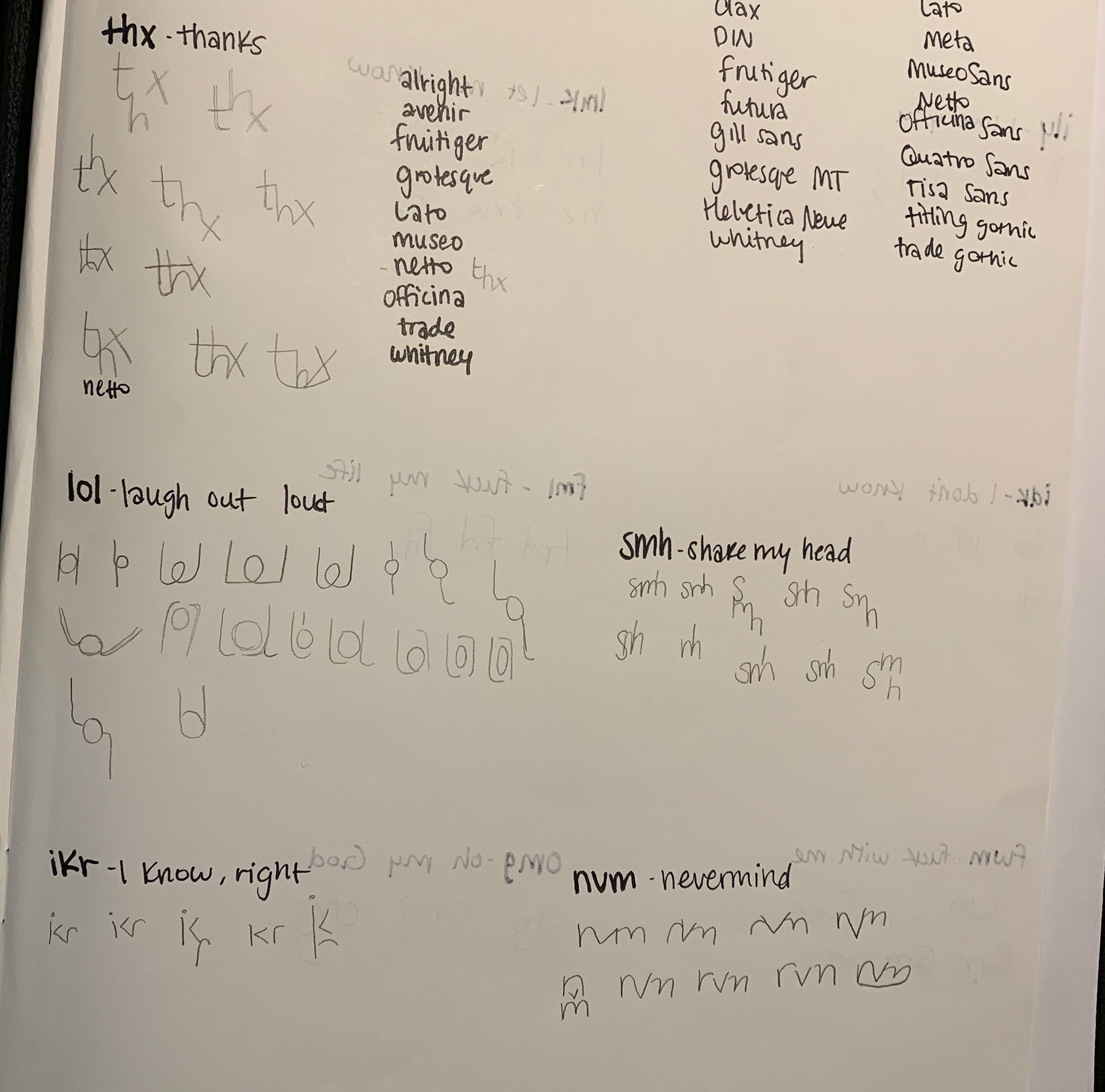 Kristen Smith Design - Acronym Text Project